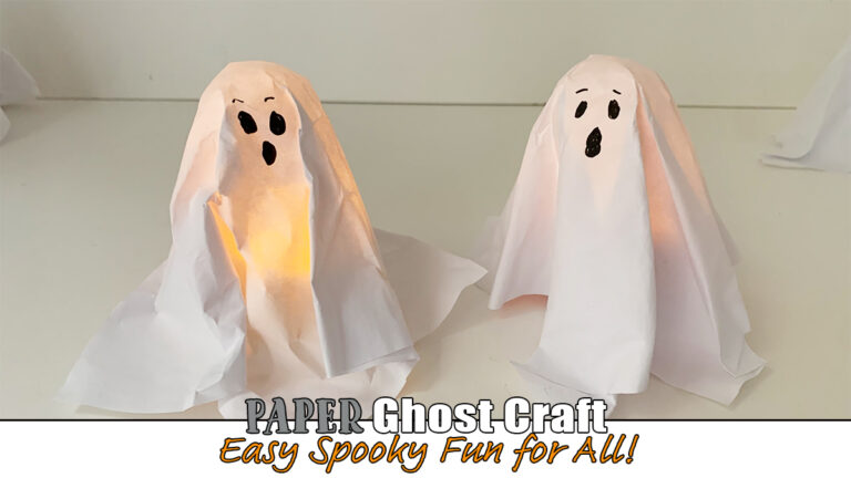Easy Paper Ghost Craft - Happy Toddler Playtime