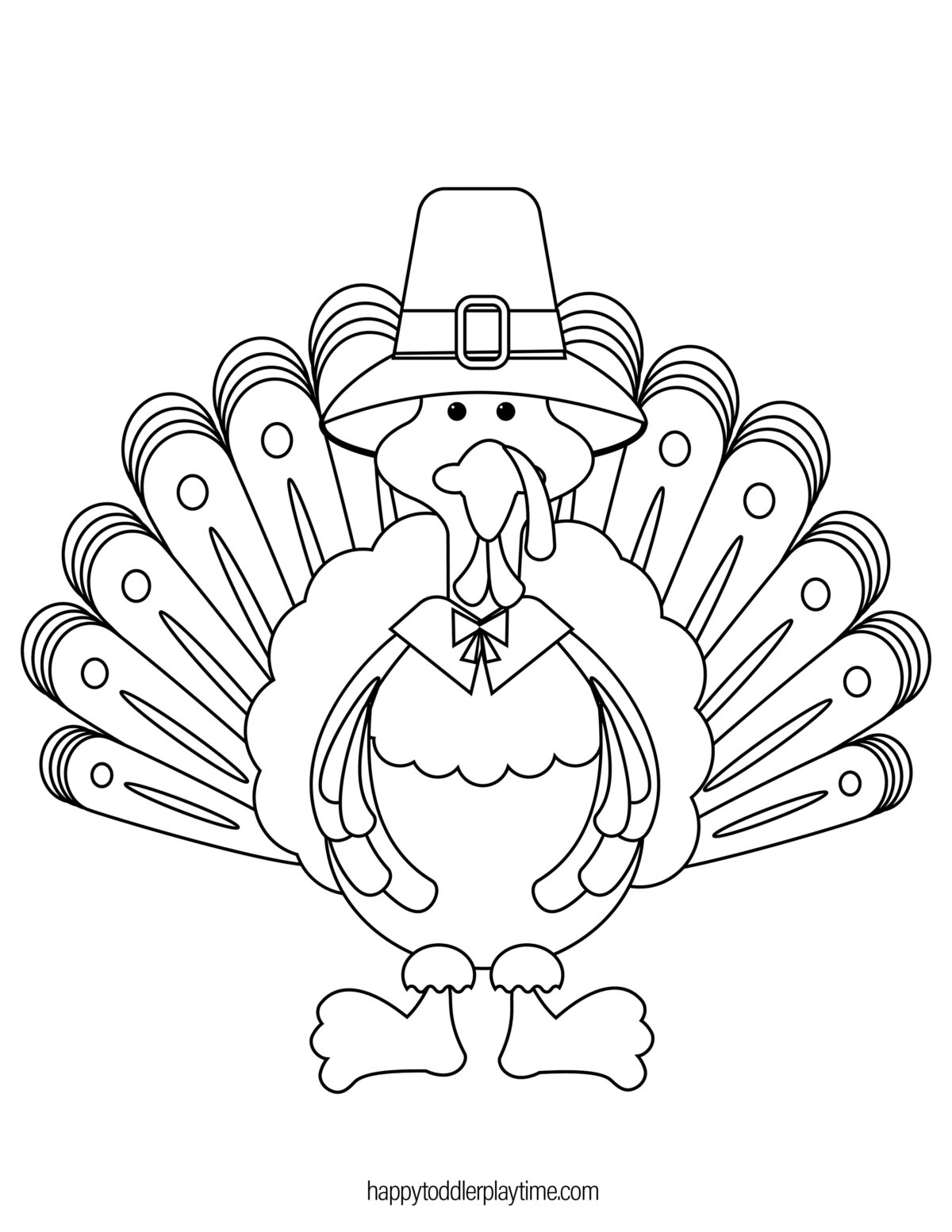 Free Printable Turkey Coloring Pages for Kids - Happy Toddler Playtime