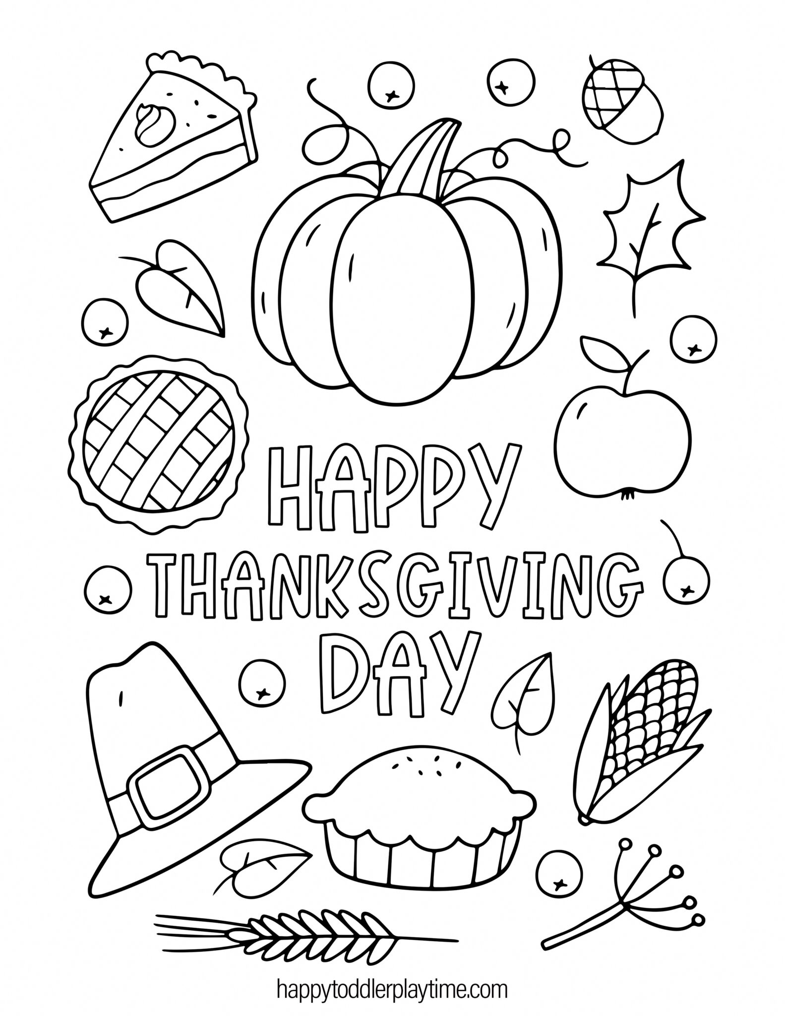 Free Printable Thanksgiving Coloring Pages for Kids - Happy Toddler ...