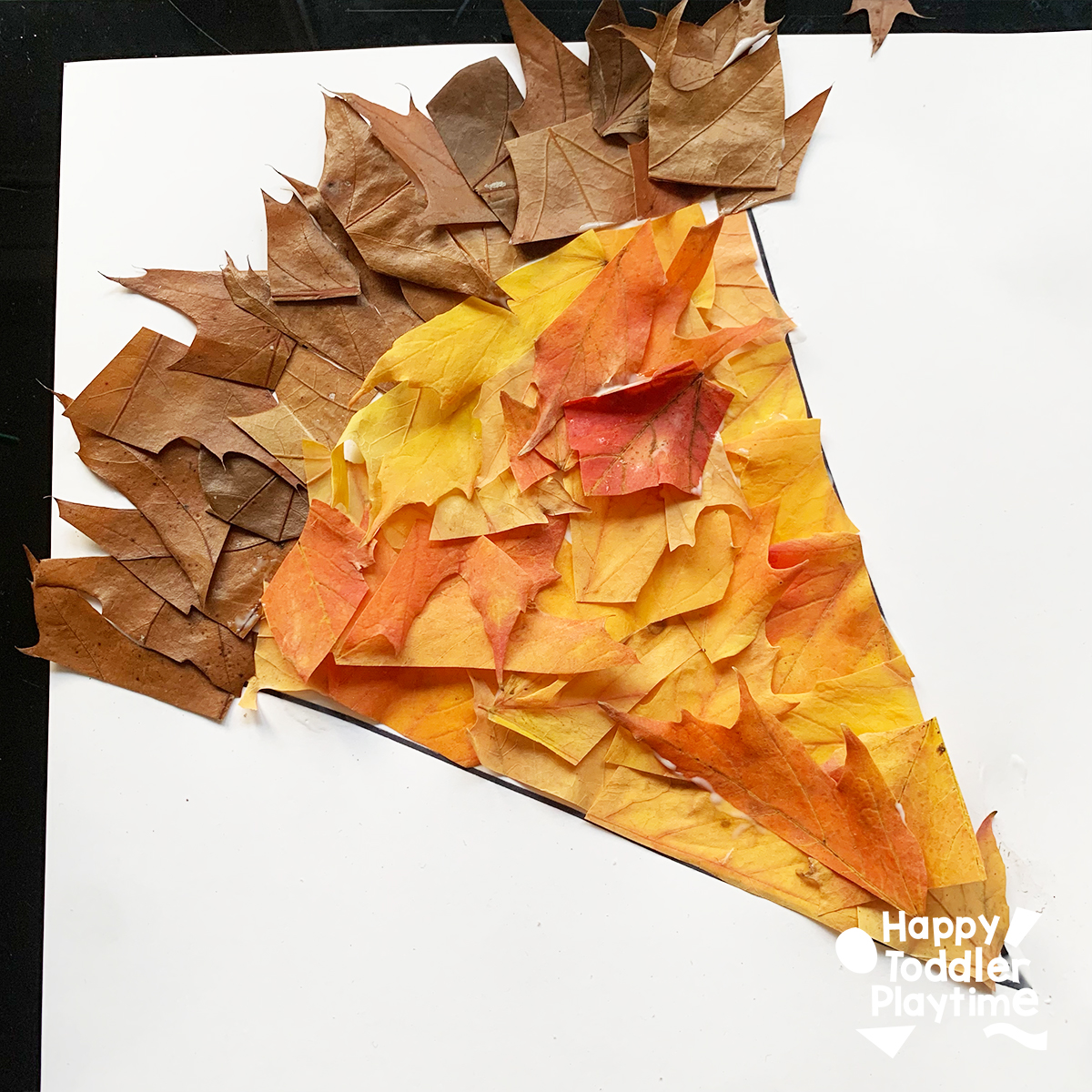 Pumpkin Pie Leaf Craft - Happy Toddler Playtime