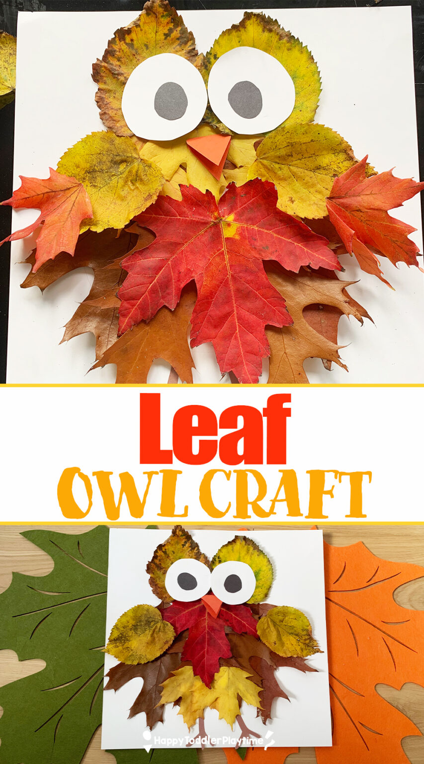 Leaf Owl Craft for Kids - Happy Toddler Playtime
