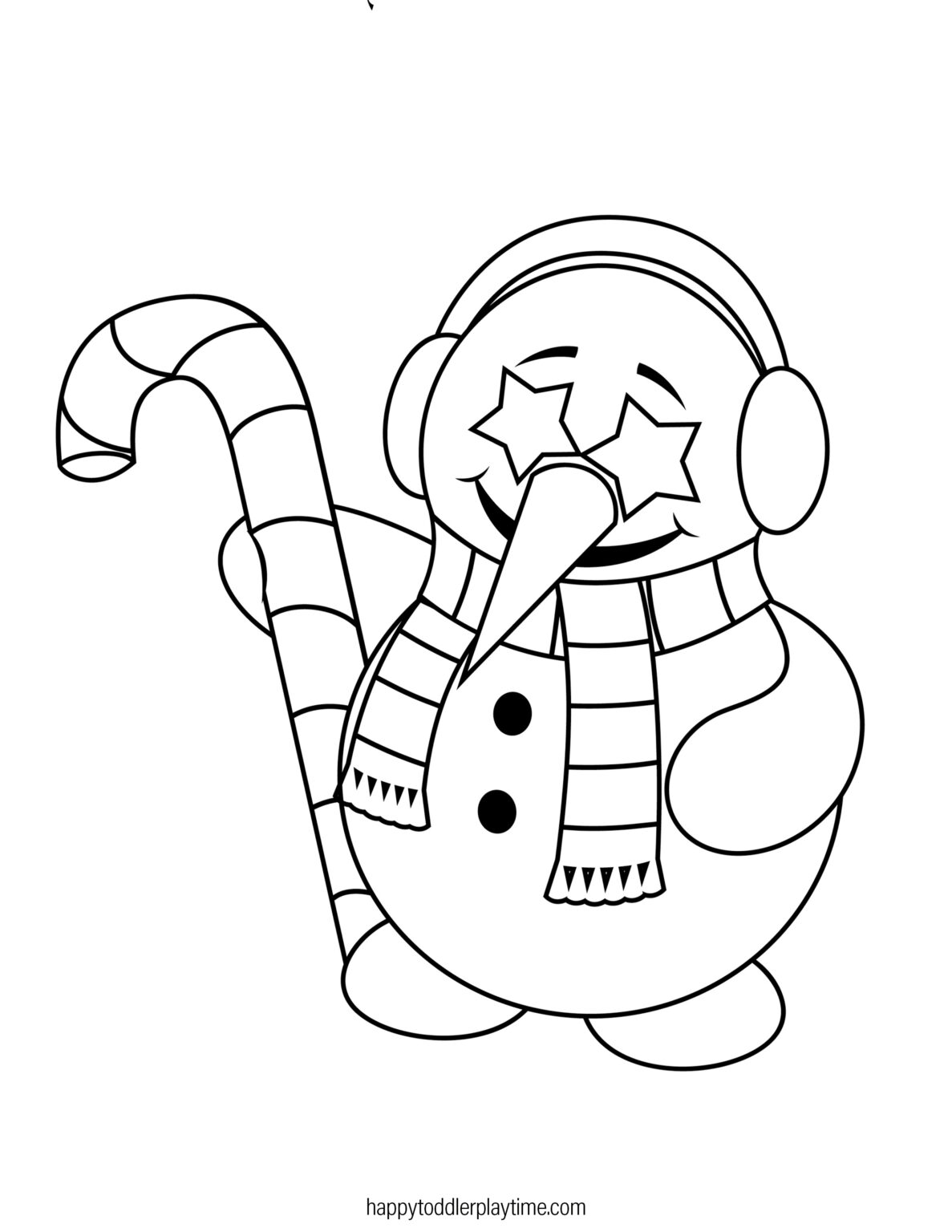 Free Printable Candy Cane Coloring Pages For Kids - Happy Toddler Playtime