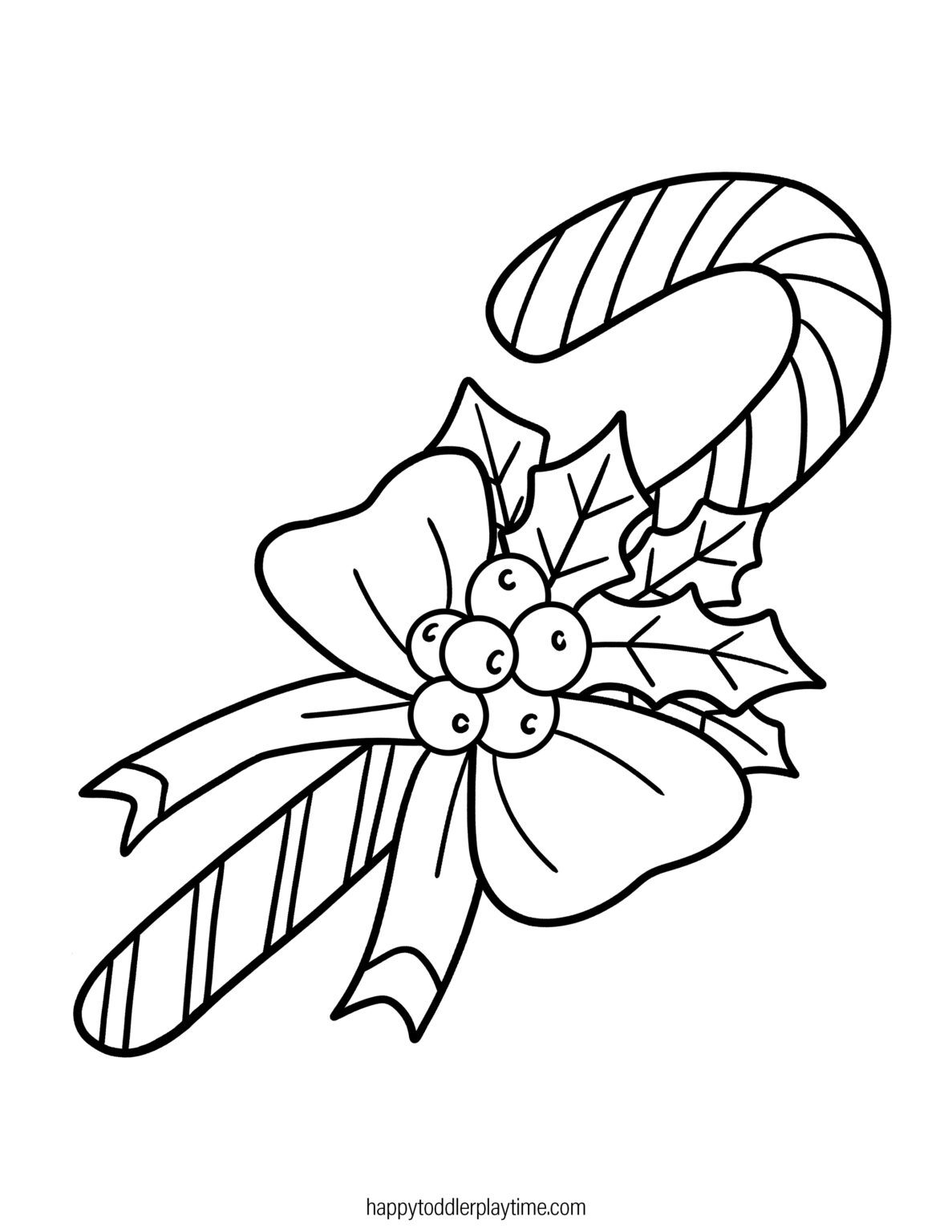 Free Printable Candy Cane Coloring Pages For Kids - Happy Toddler Playtime