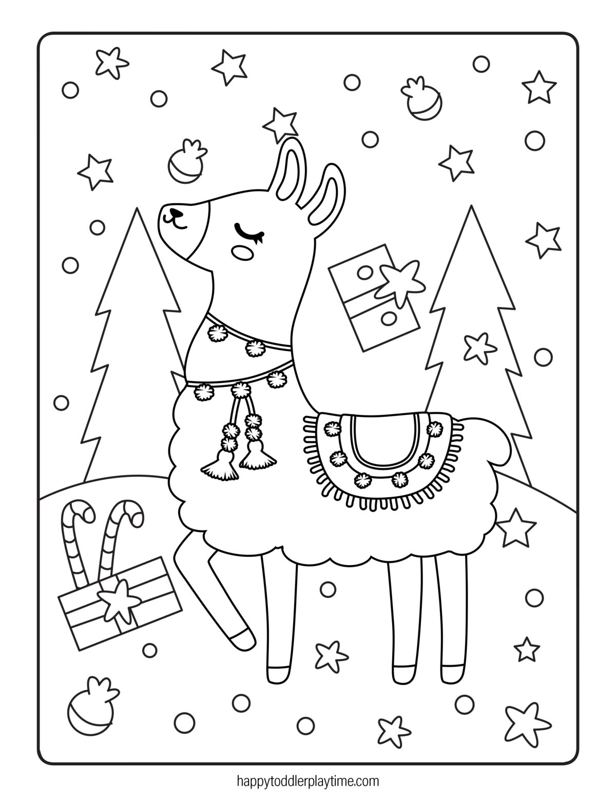 Free Printable Christmas Coloring Pages - Happy Toddler Playtime