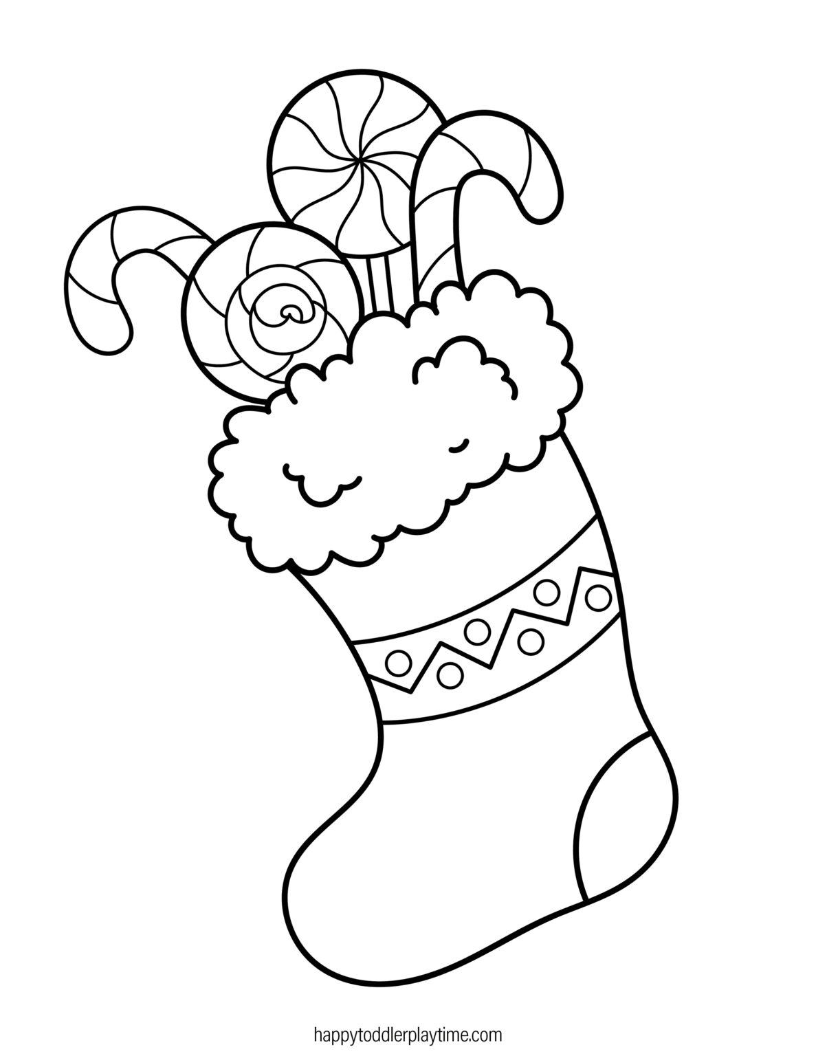 Free Printable Christmas Stocking Coloring Pages - Happy Toddler Playtime