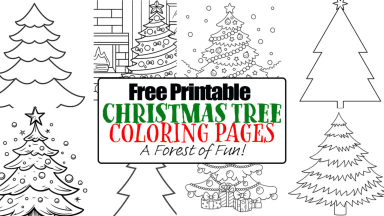 Free Printable Christmas Tree Coloring Pages: A Forest of Fun! - Happy ...