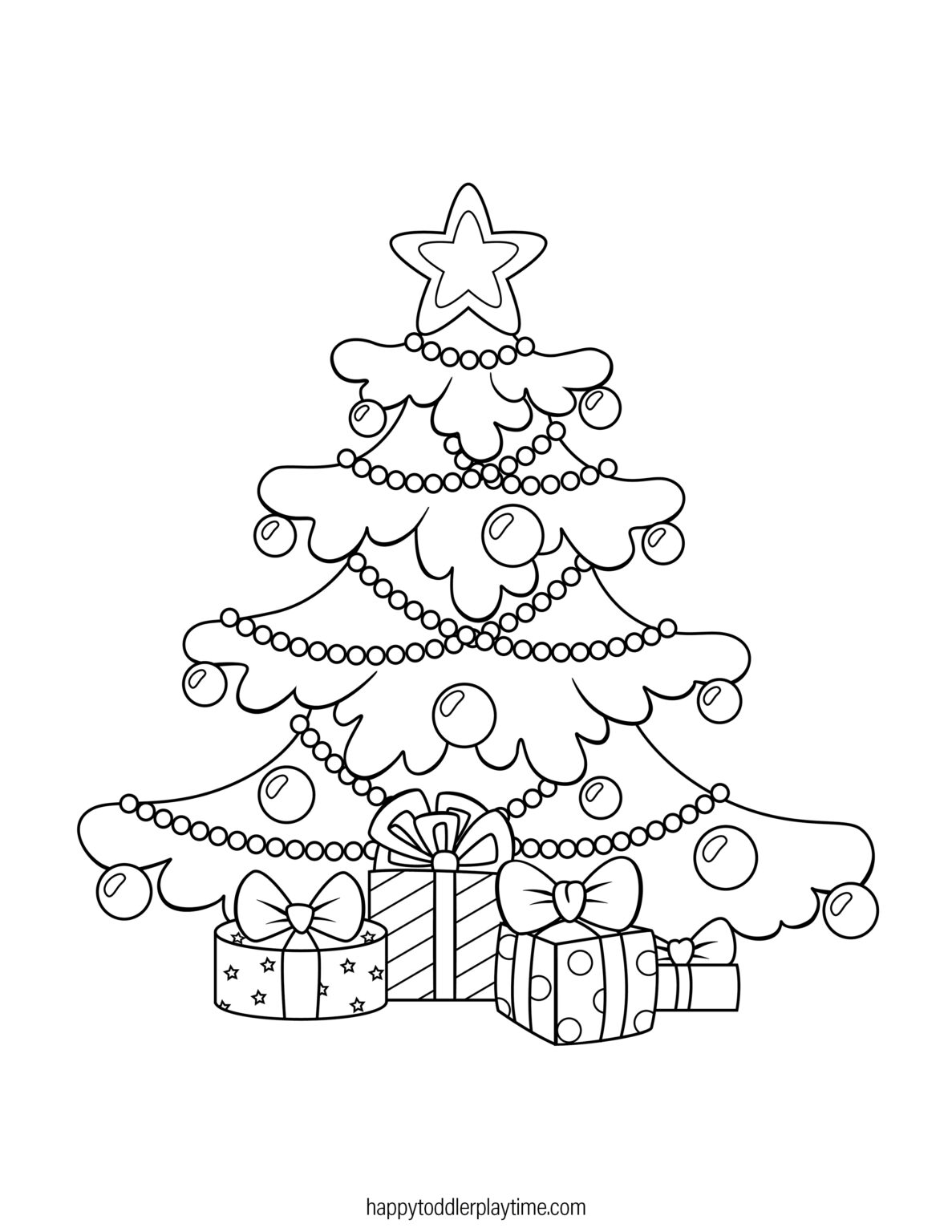 Free Printable Christmas Tree Coloring Pages: A Forest of Fun! - Happy ...