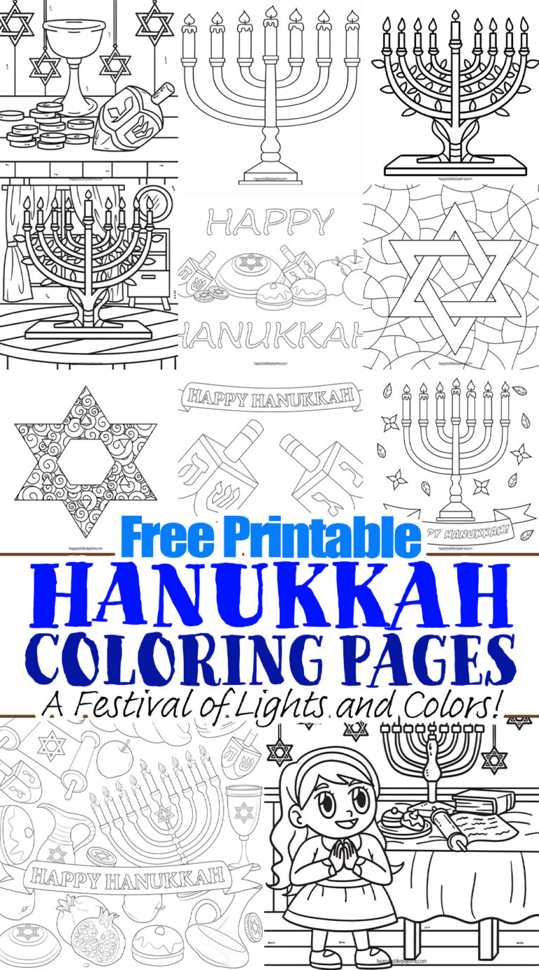 Free Printable Hanukkah Coloring Pages: A Festival of Lights and Colors ...