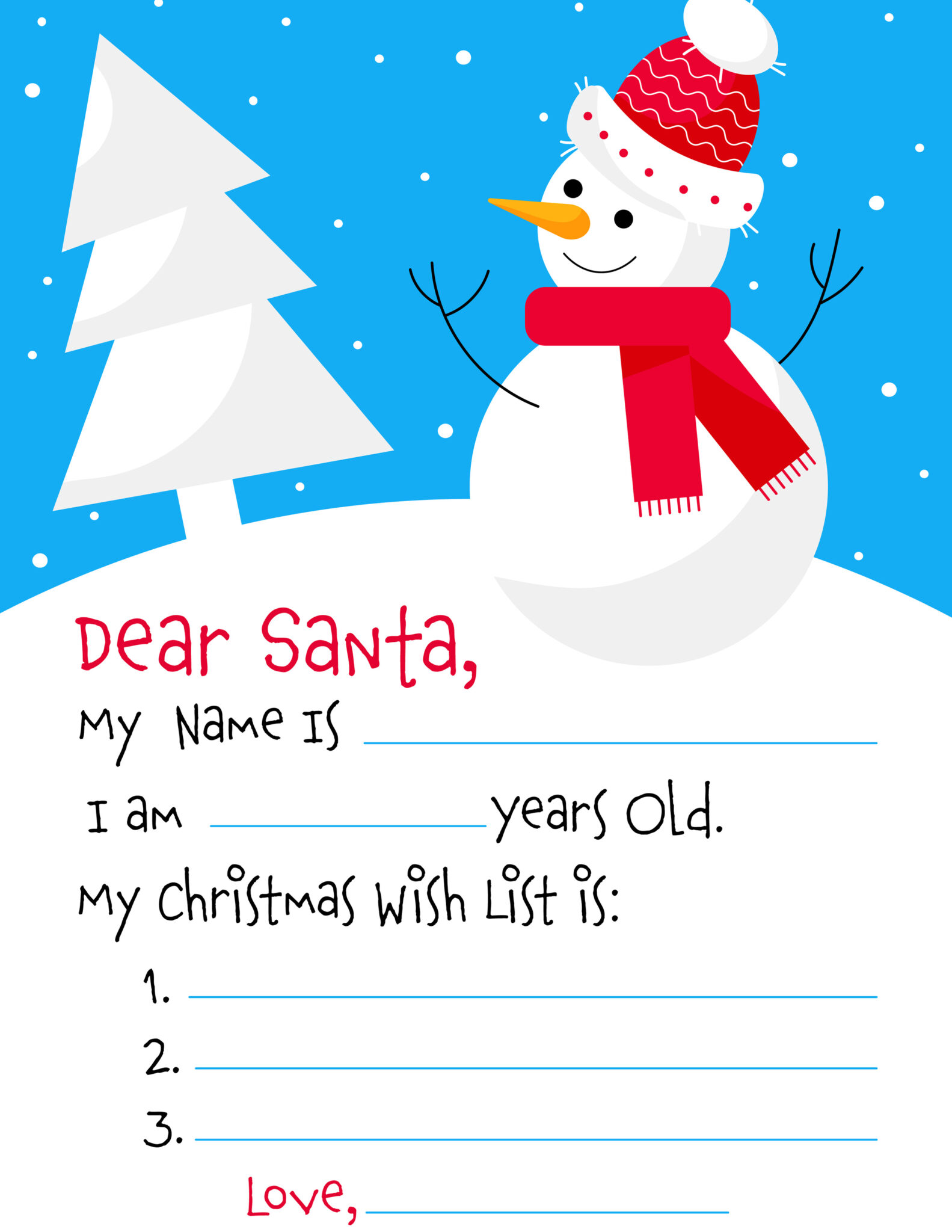 Free Printable Christmas Letters to Santa: A Magical Family Tradition ...