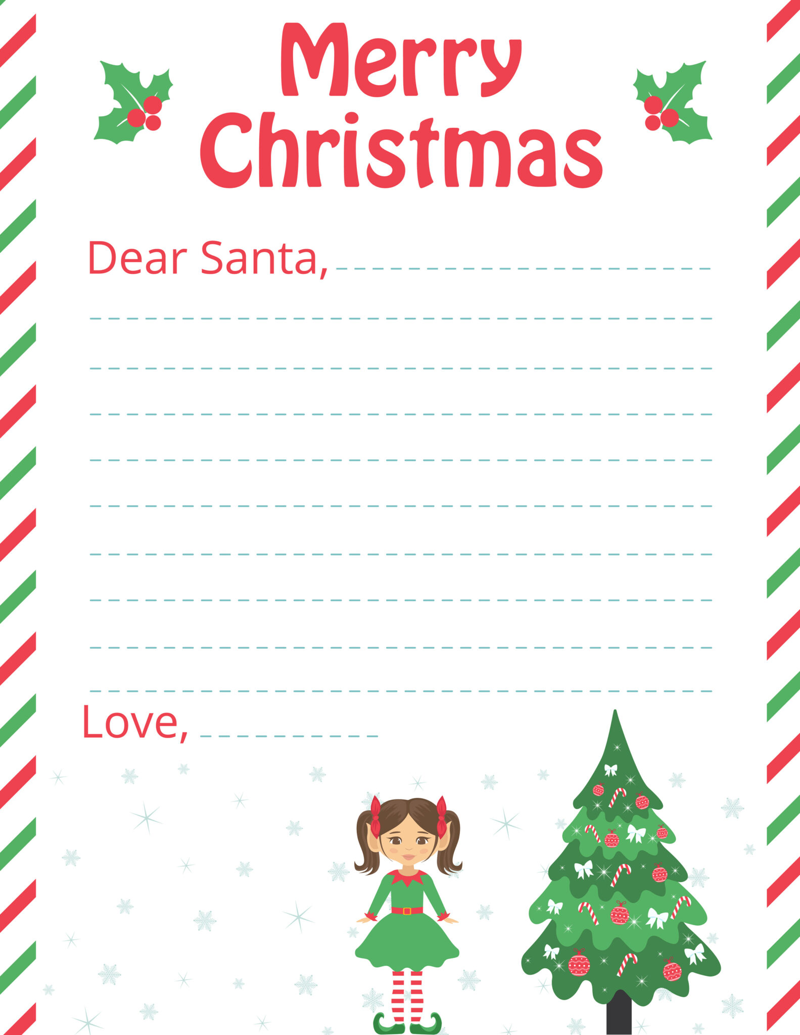 Free Printable Christmas Letters to Santa: A Magical Family Tradition ...