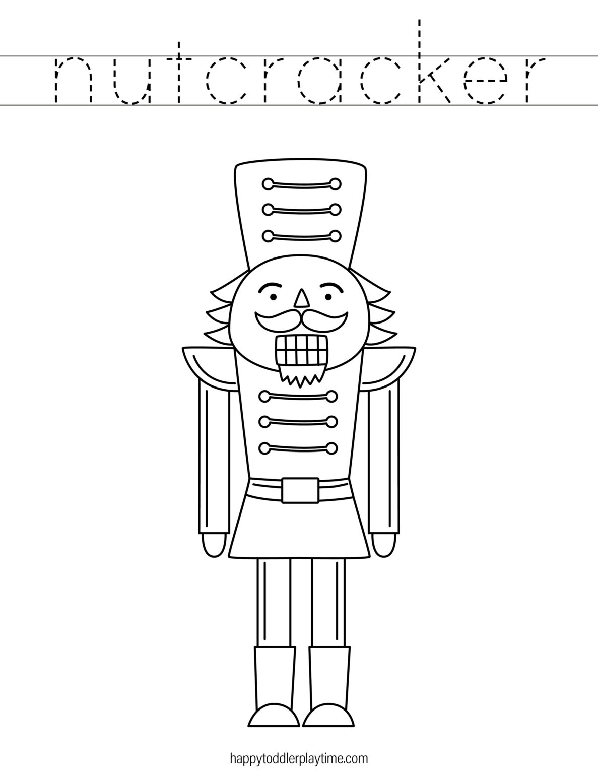 Free Printable Christmas Nutcracker Coloring Pages - Happy Toddler Playtime