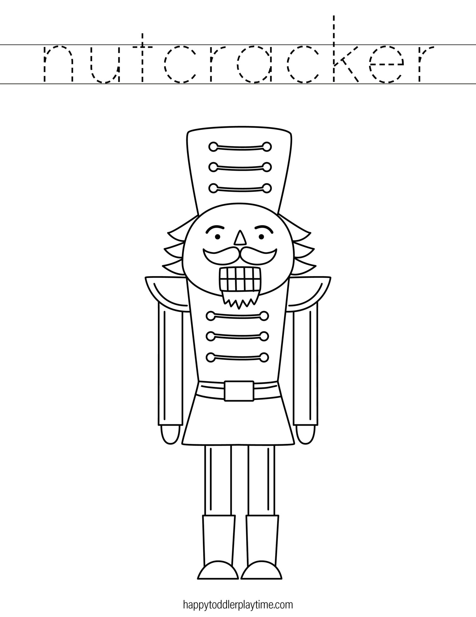 Free Printable Christmas Nutcracker Coloring Pages - Happy Toddler Playtime
