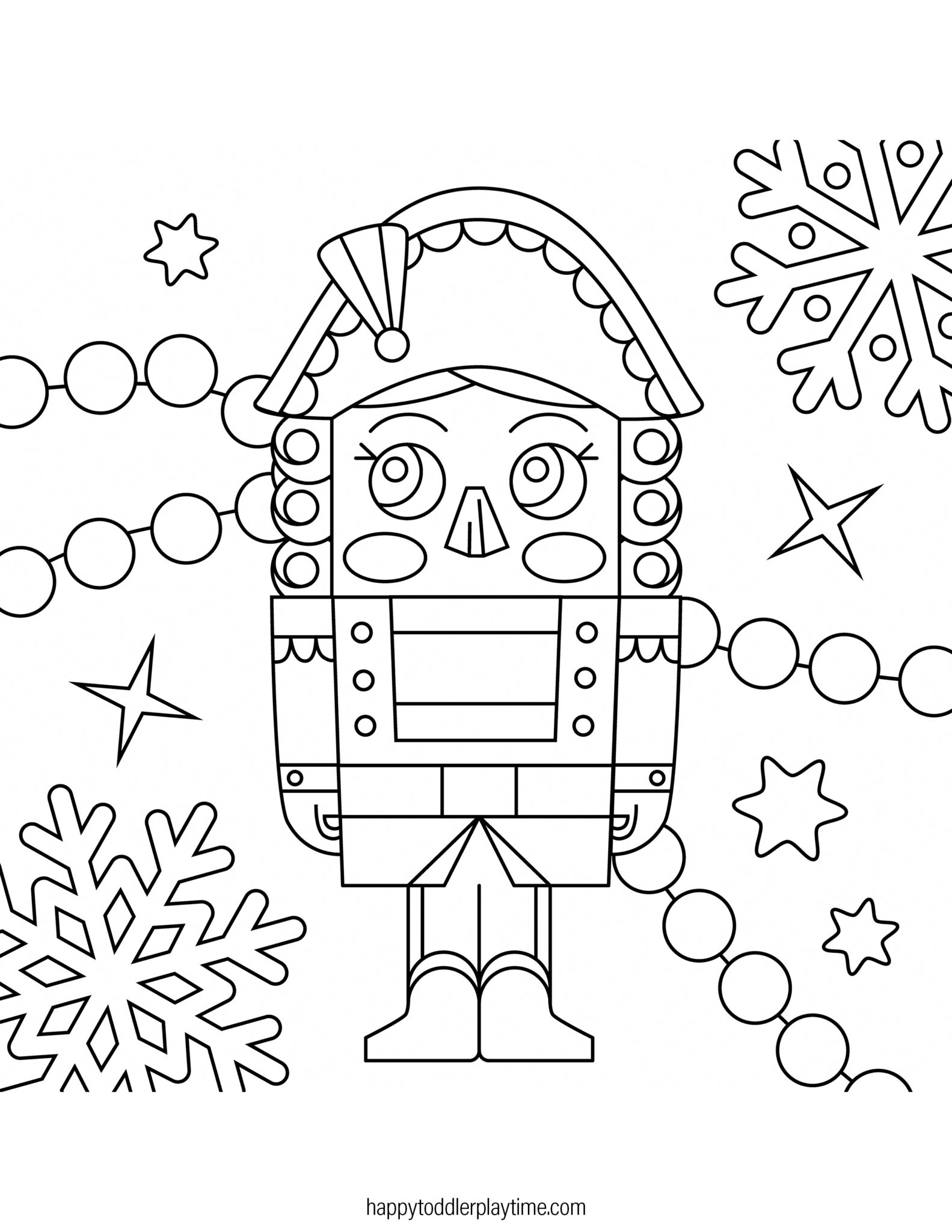 Free Printable Christmas Nutcracker Coloring Pages - Happy Toddler Playtime