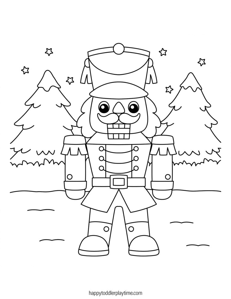 Free Printable Christmas Nutcracker Coloring Pages - Happy Toddler Playtime