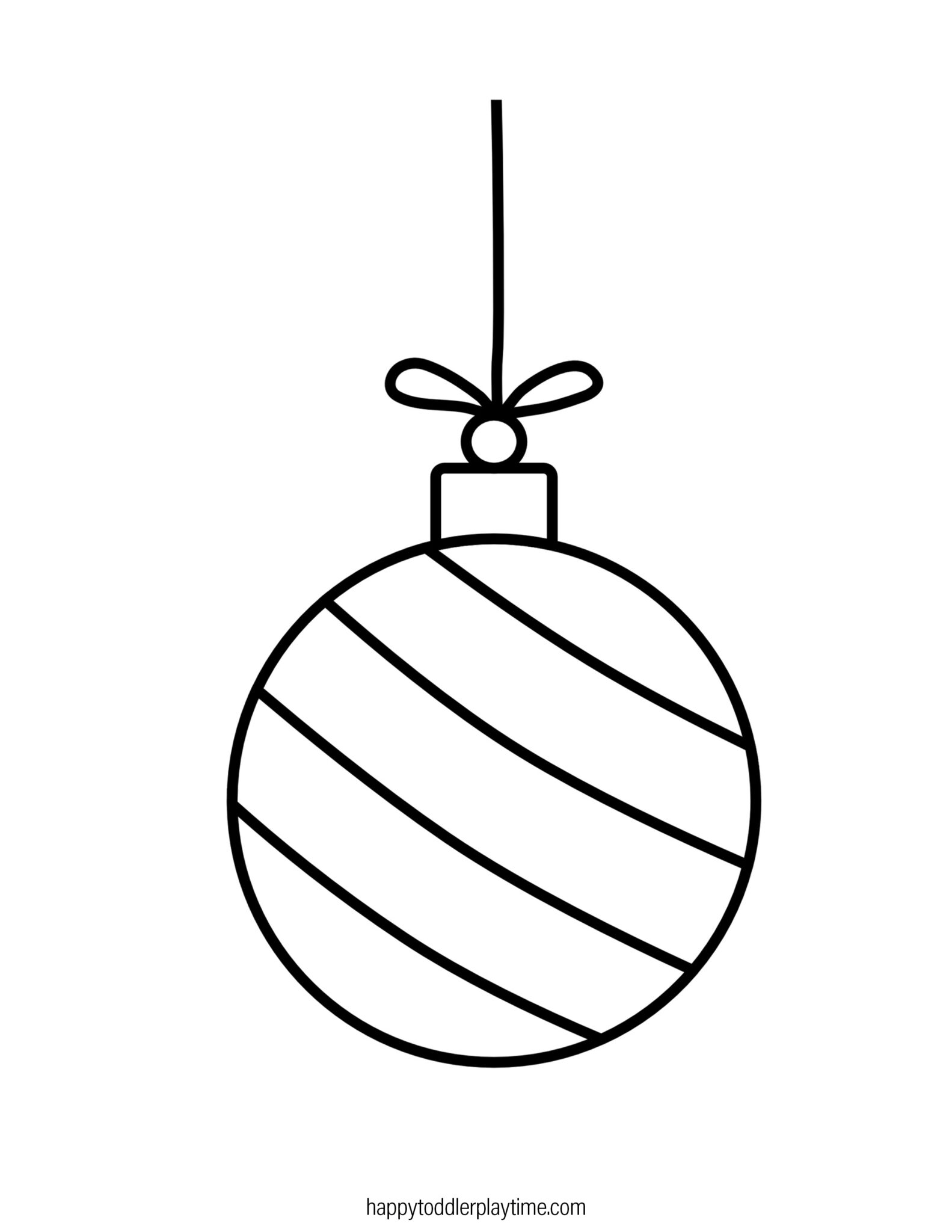 Free Printable Christmas Ornament Coloring Pages - Happy Toddler Playtime