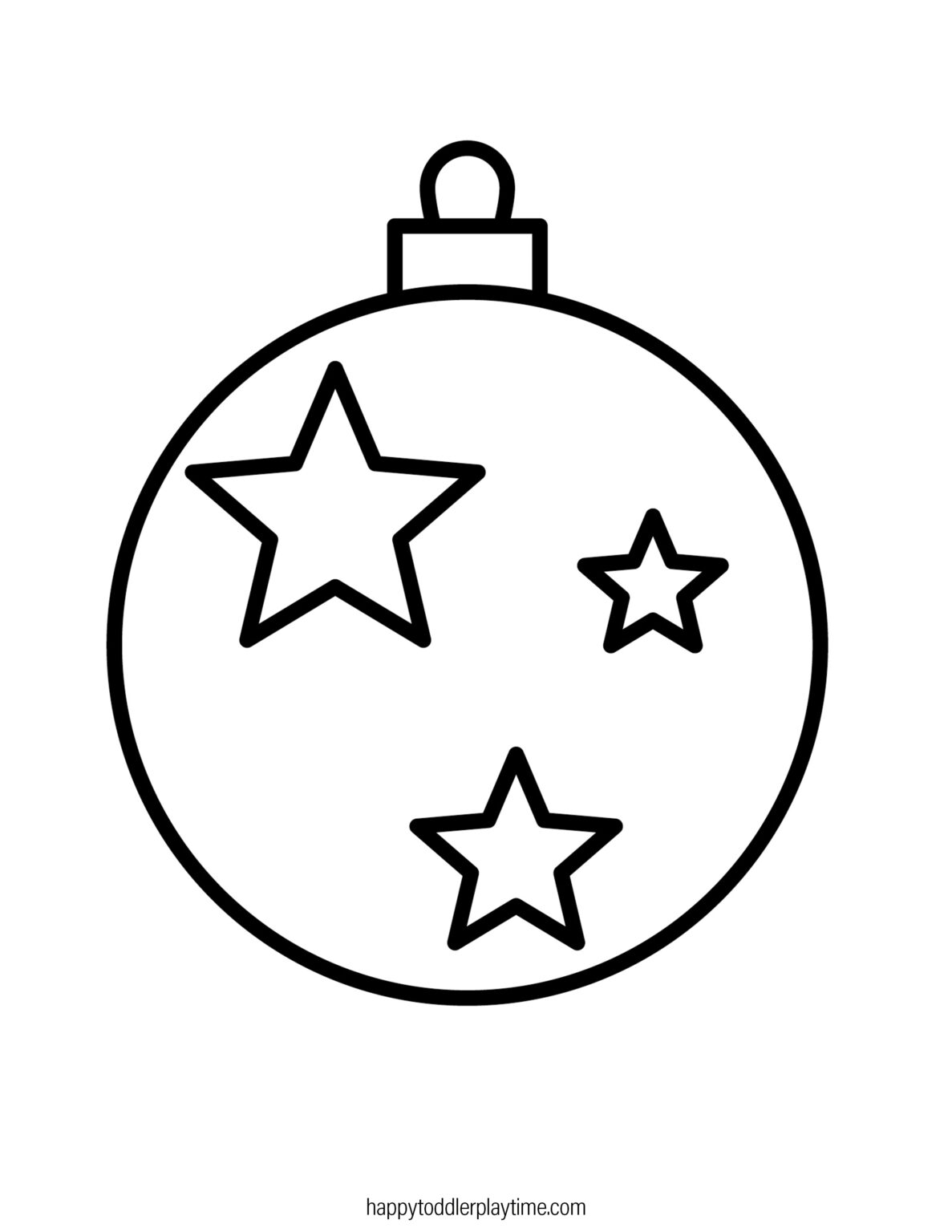 Free Printable Christmas Ornament Coloring Pages - Happy Toddler Playtime