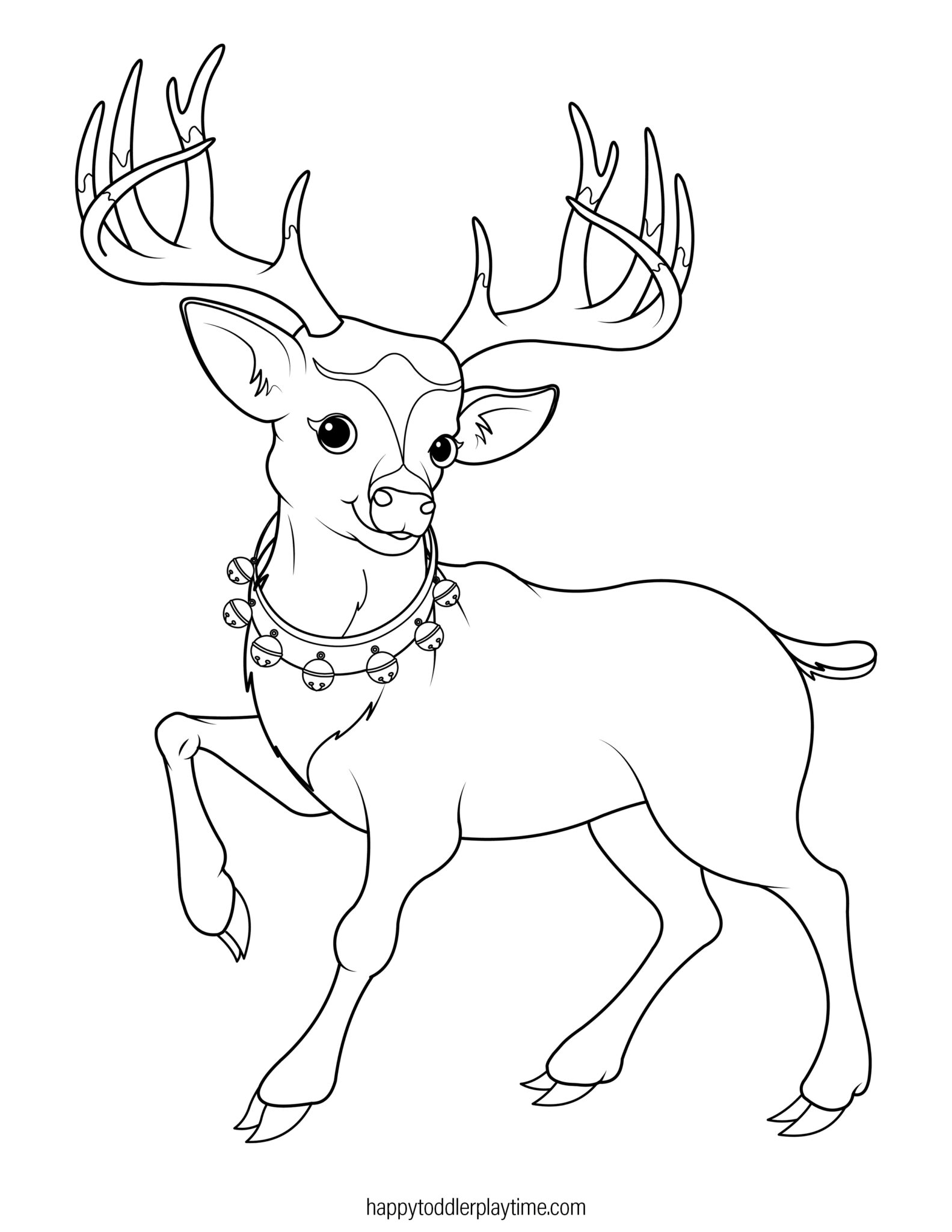 Free Printable Christmas Reindeer Coloring Pages: Dash into Holiday Fun ...