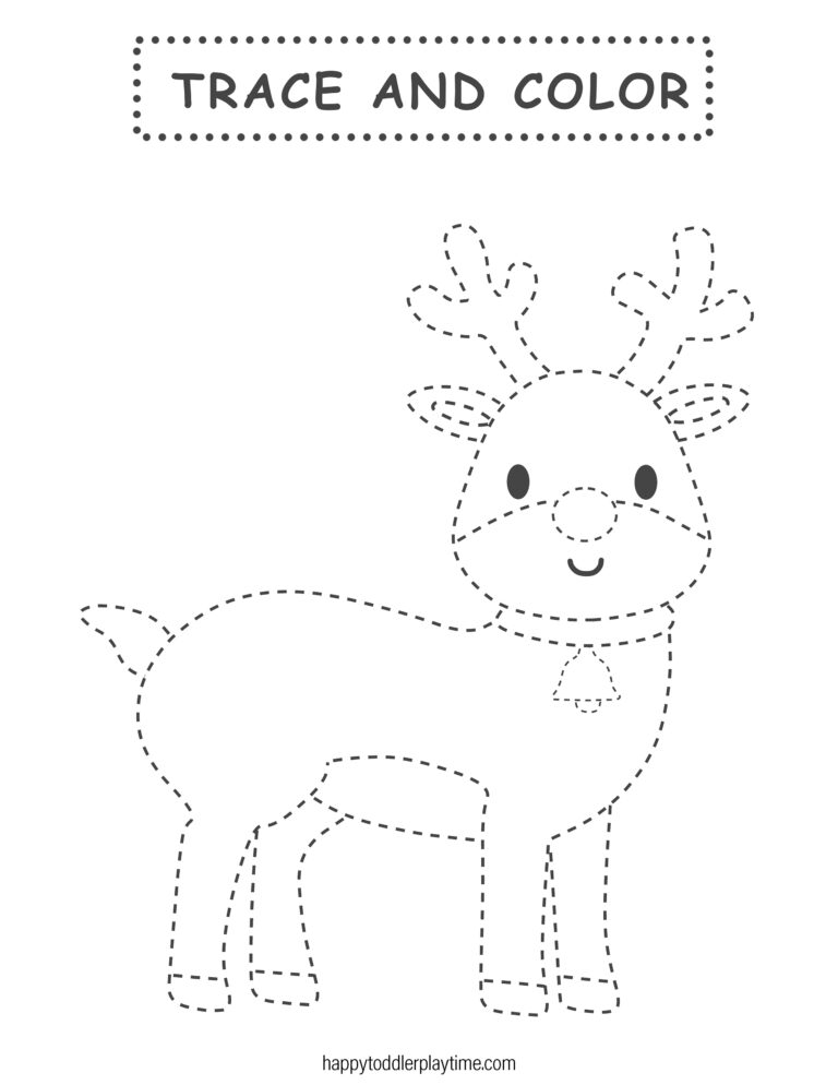 Free Printable Christmas Reindeer Coloring Pages: Dash into Holiday Fun ...