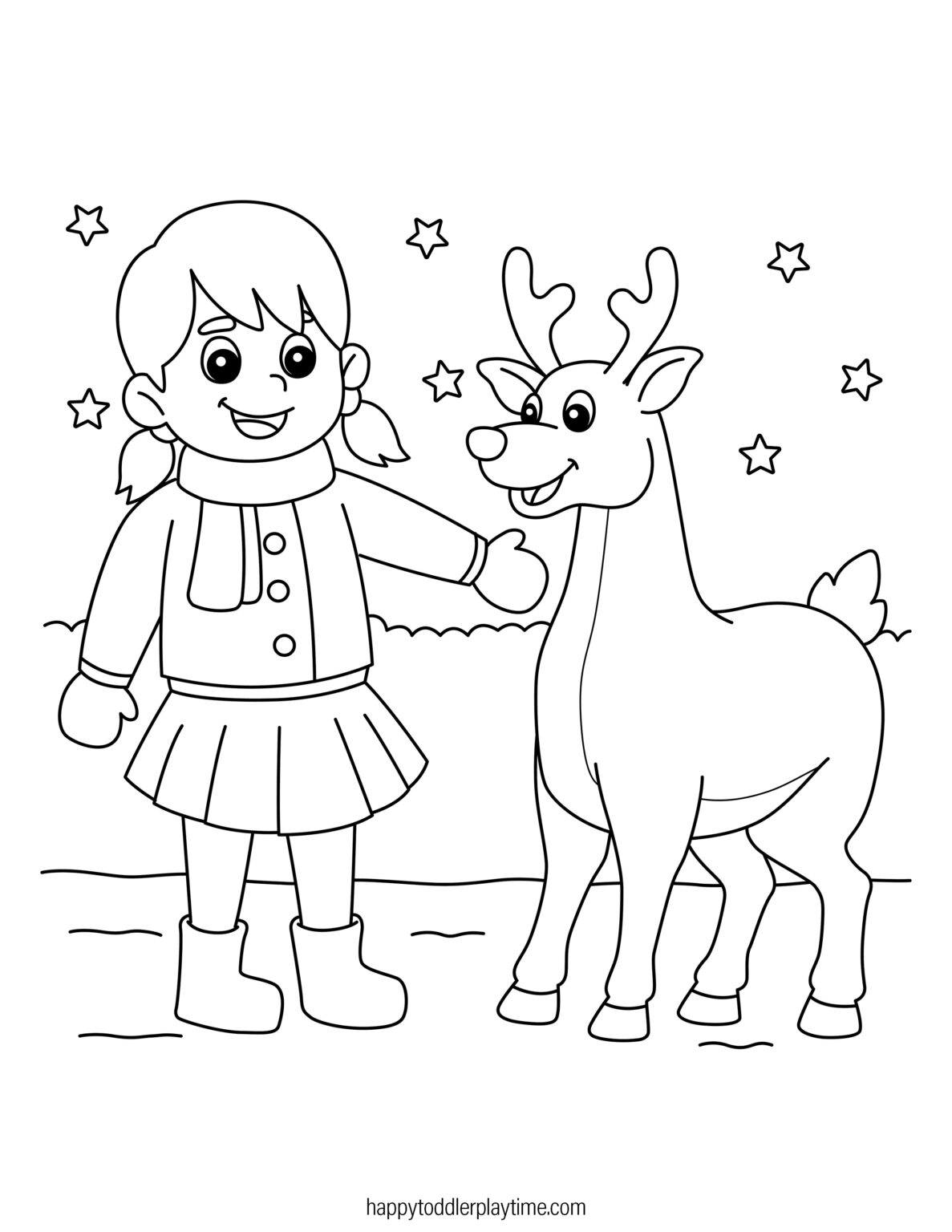 Free Printable Christmas Reindeer Coloring Pages: Dash into Holiday Fun ...