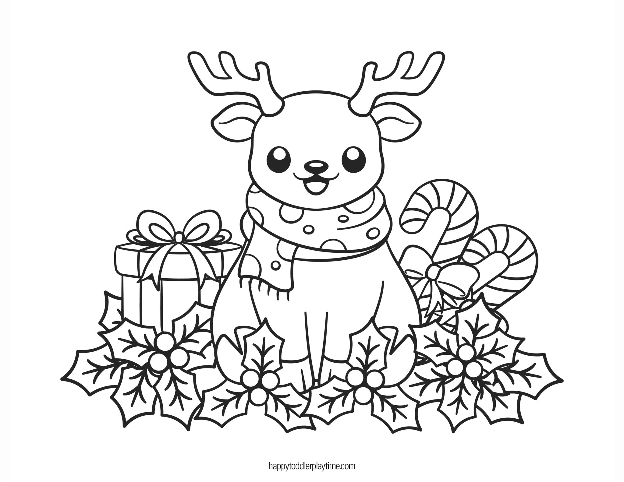 Free Printable Christmas Reindeer Coloring Pages: Dash into Holiday Fun ...