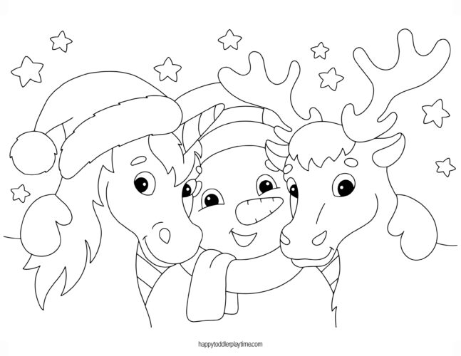 Free Printable Christmas Reindeer Coloring Pages: Dash into Holiday Fun ...