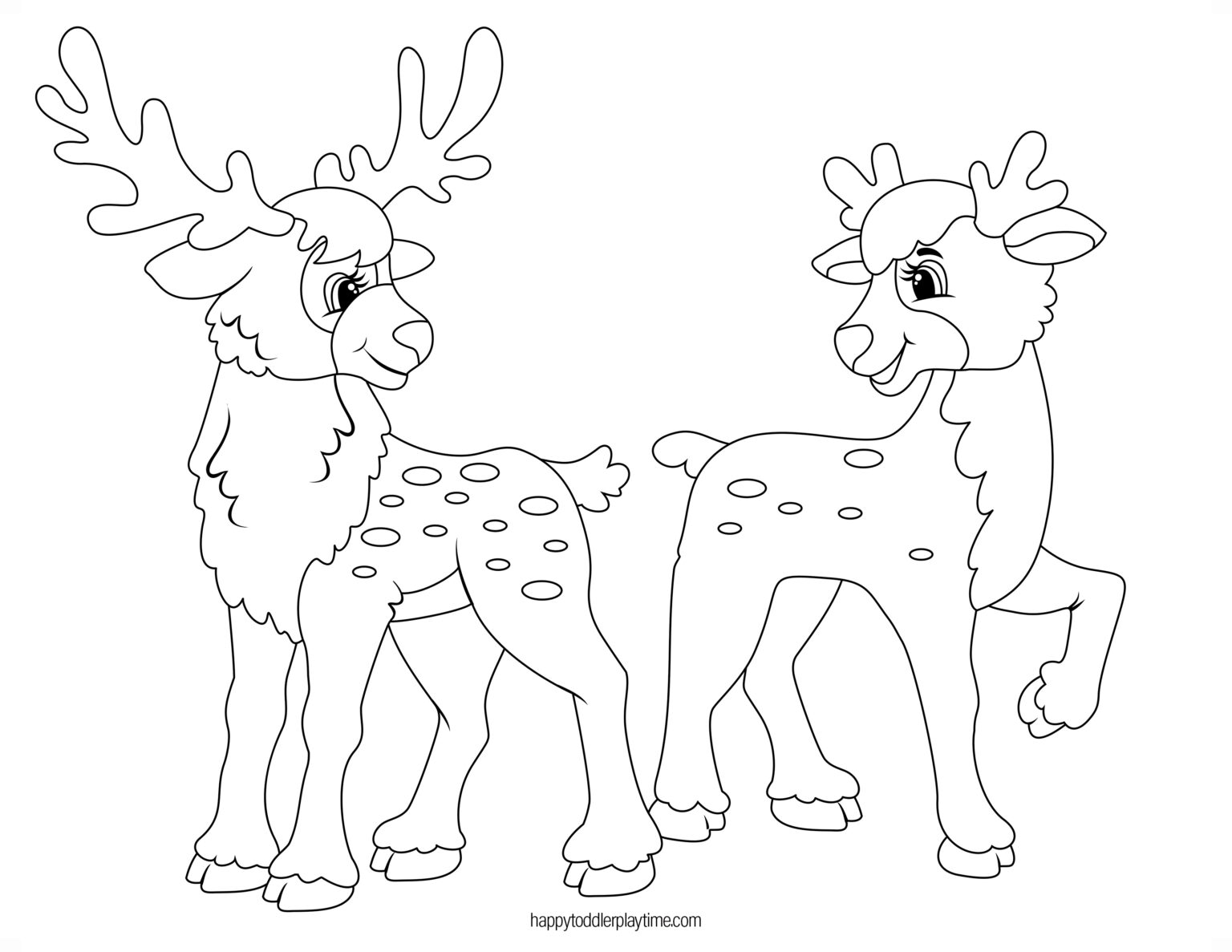 Free Printable Christmas Reindeer Coloring Pages: Dash into Holiday Fun ...