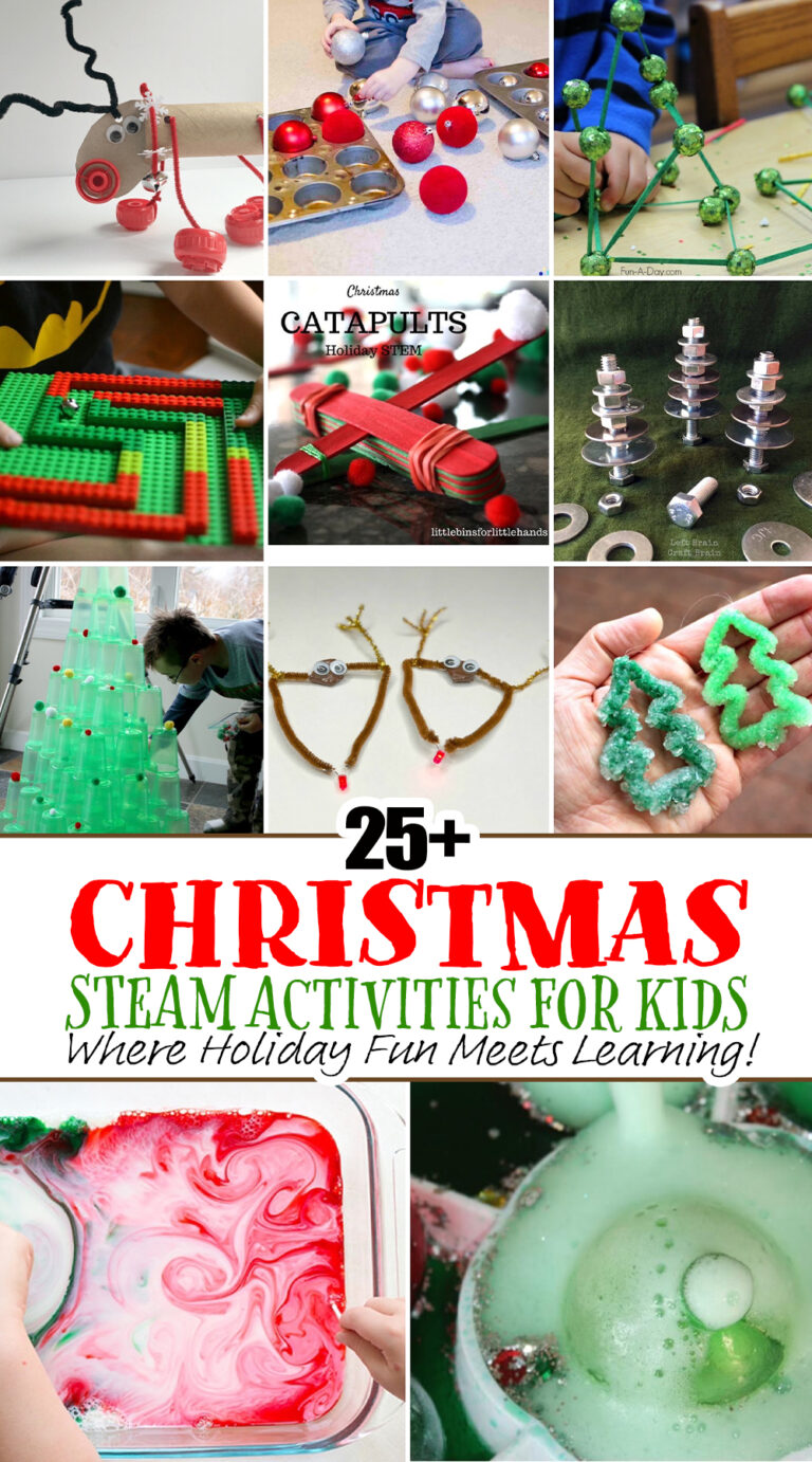 25+ Easy Christmas STEAM Activities for Kids - Happy Toddler Playtime