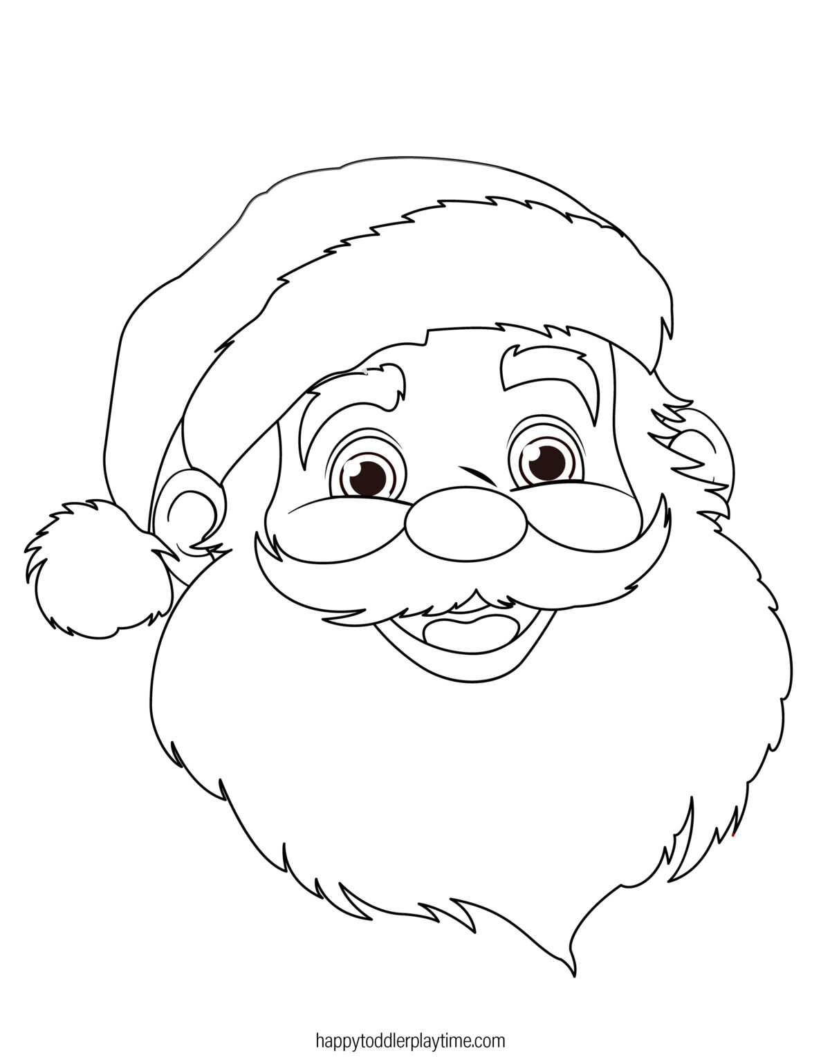 Free Printable Santa Coloring Pages for Kids - Happy Toddler Playtime