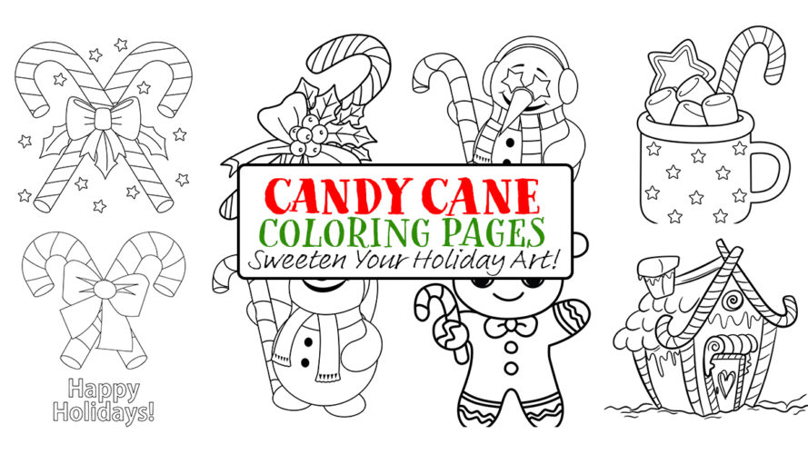 Free Printable Candy Cane Coloring Pages For Kids - Happy Toddler Playtime