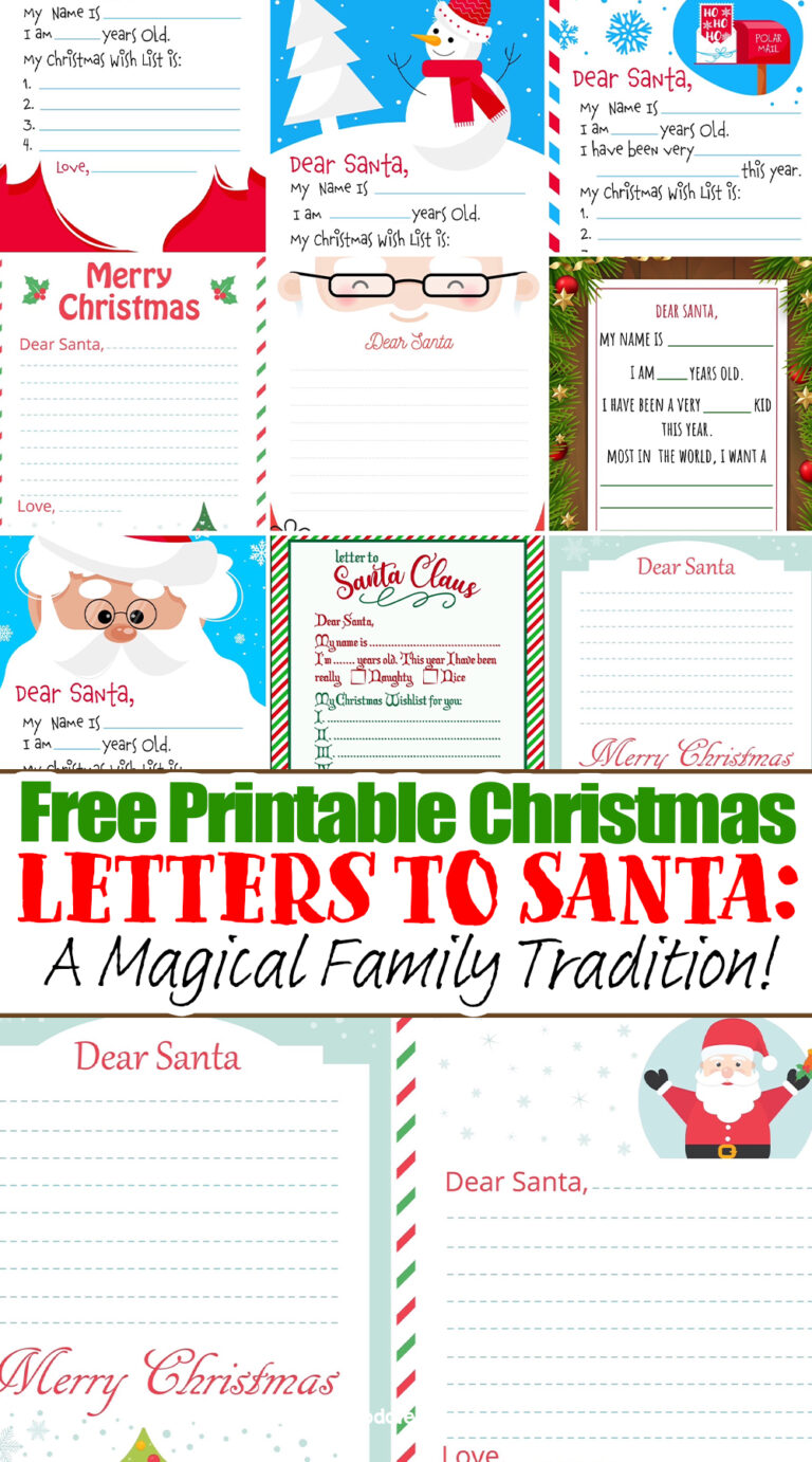 Free Printable Christmas Letters to Santa: A Magical Family Tradition ...
