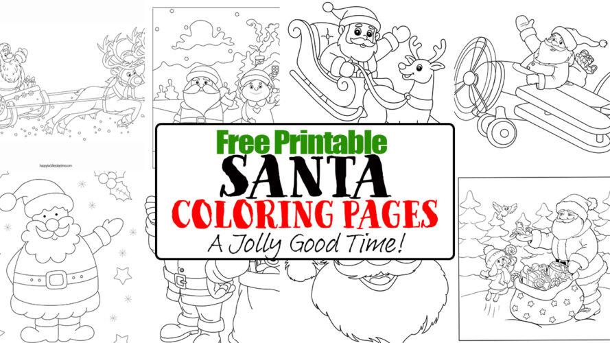 Free Printable Santa Coloring Pages: A Jolly Good Time! - Happy Toddler ...