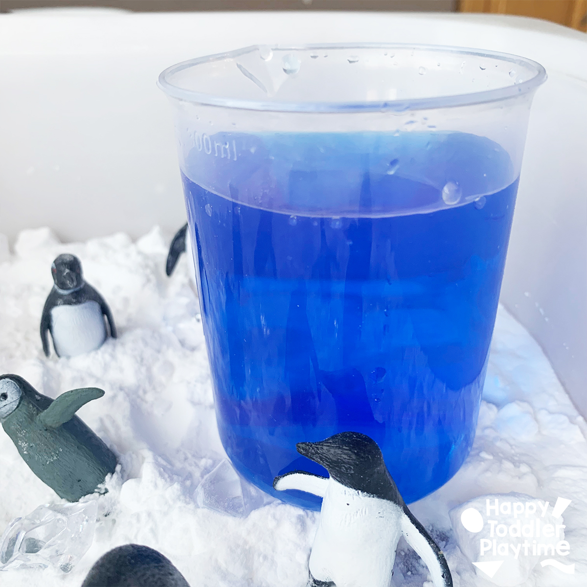 Fizzy Penguin Sensory Bin - Happy Toddler Playtime