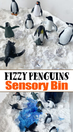 Fizzy Penguin Sensory Bin - Happy Toddler Playtime