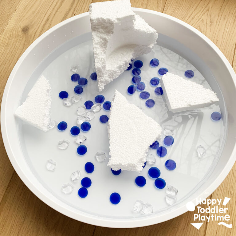 Iceberg Sensory Bin - Happy Toddler Playtime