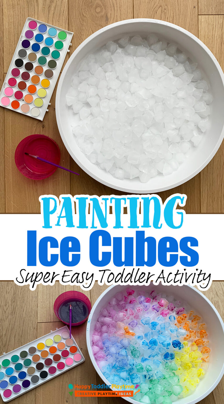 Painting Ice Cubes: Easy Toddler Activity - Happy Toddler Playtime