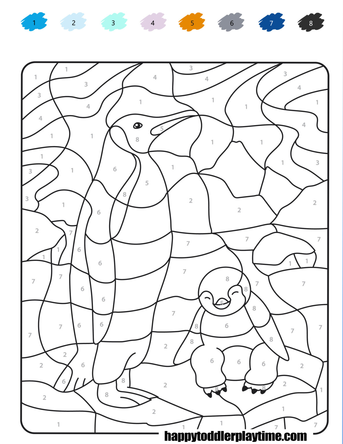 Penguin Coloring Pages For Kids - Happy Toddler Playtime