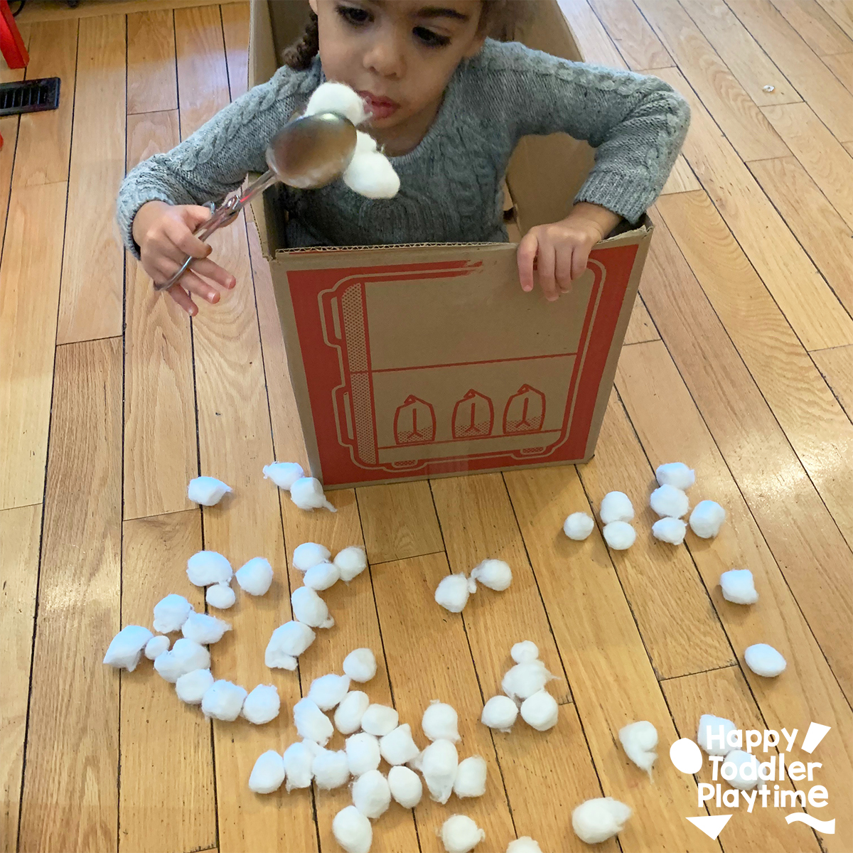 Snowball Pick Up: Easy Indoor Activity for Toddlers - Happy Toddler ...