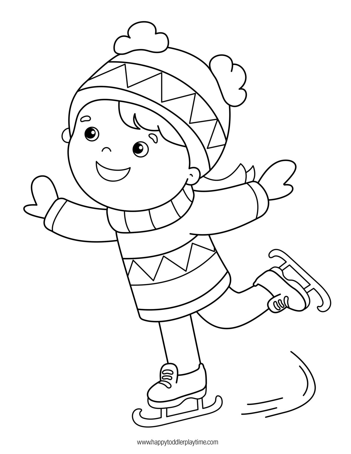 Winter Coloring Pages for Kids - Happy Toddler Playtime