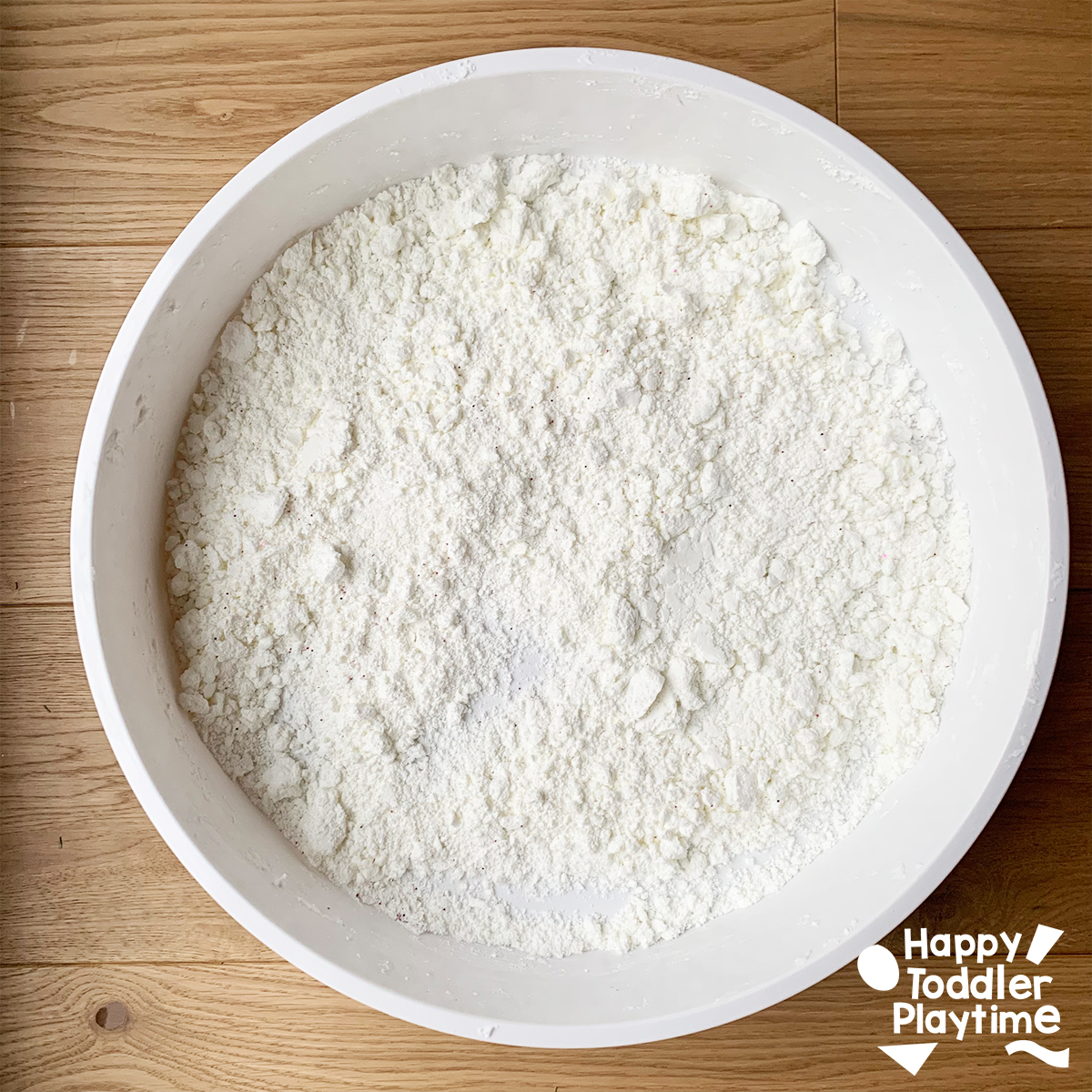 Fake Snow Sensory Bin - Happy Toddler Playtime