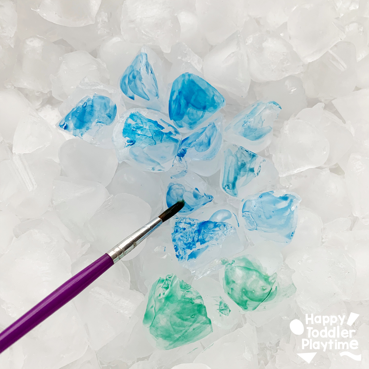 Painting Ice Cubes: Easy Toddler Activity - Happy Toddler Playtime