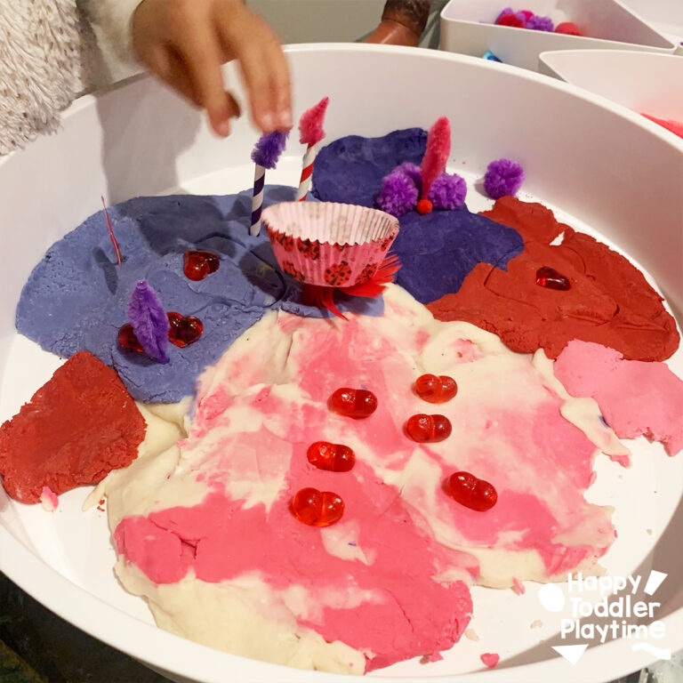 Valentine's Day Playdough Recipe - Happy Toddler Playtime