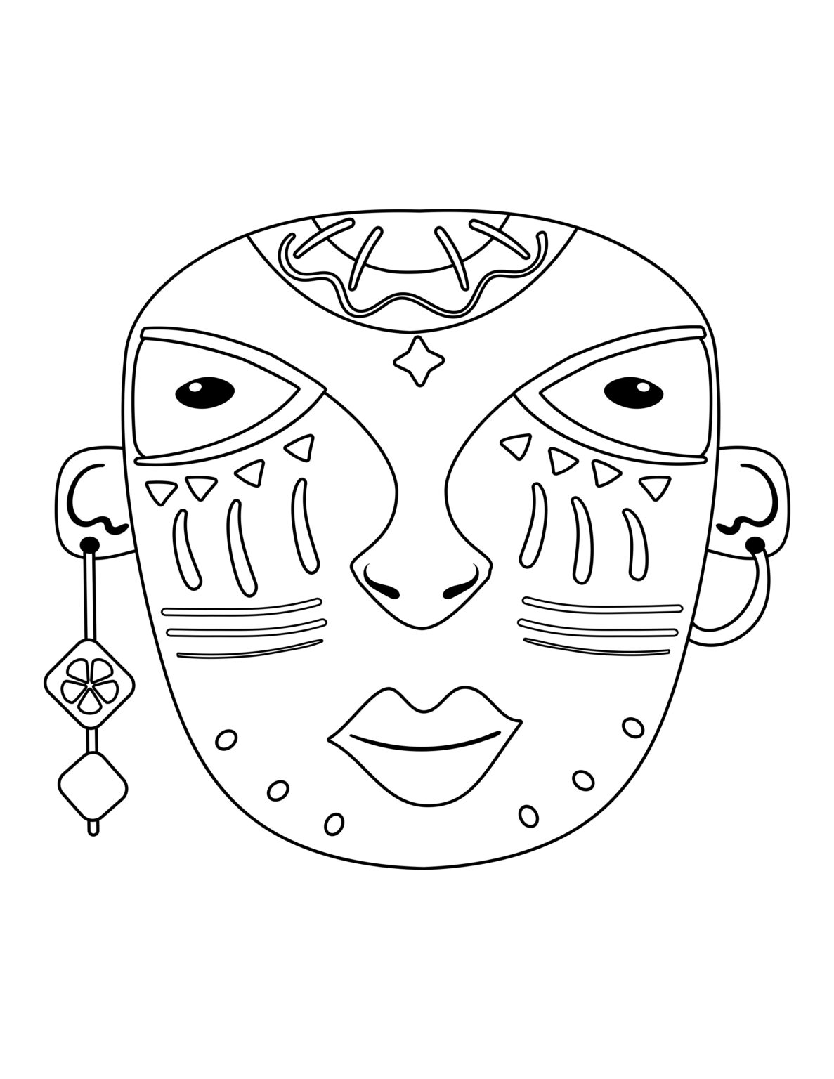 Salt Painted African Masks Craft - Happy Toddler Playtime