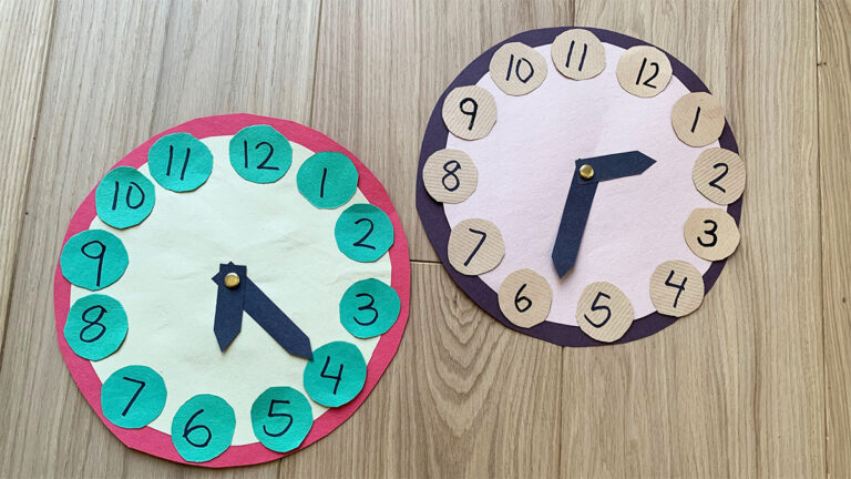 Paper Clock Craft - Happy Toddler Playtime