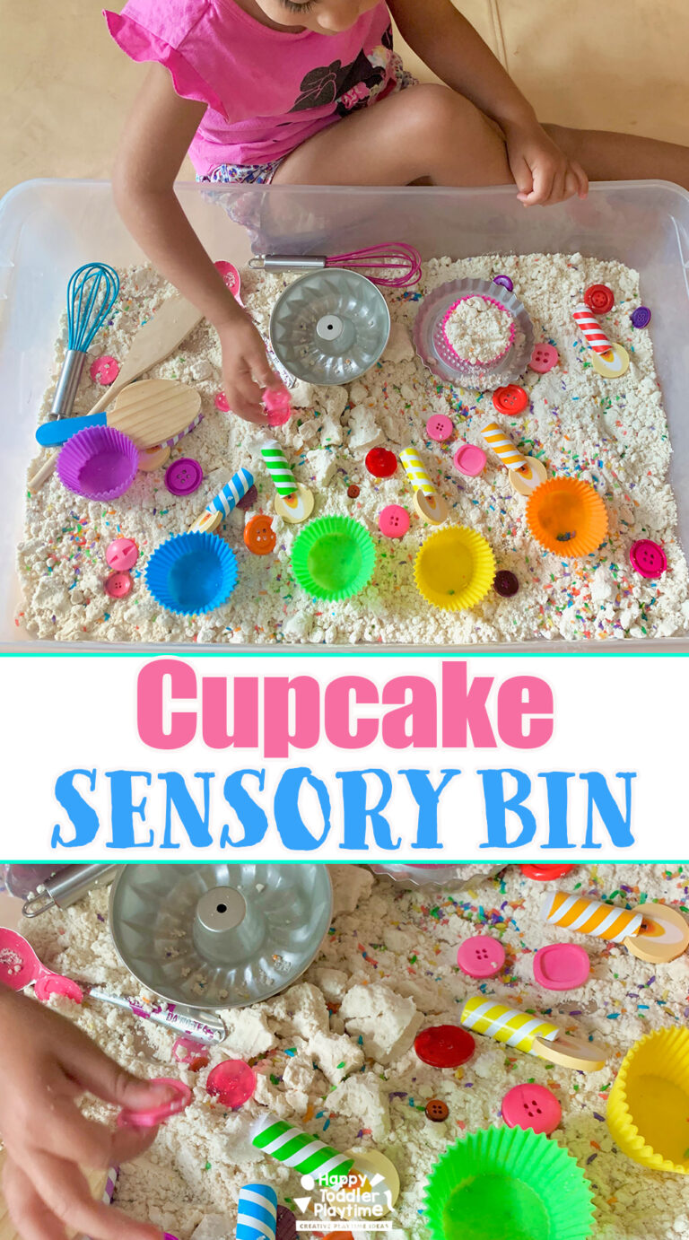 Cupcake Sensory Bin - Happy Toddler Playtime