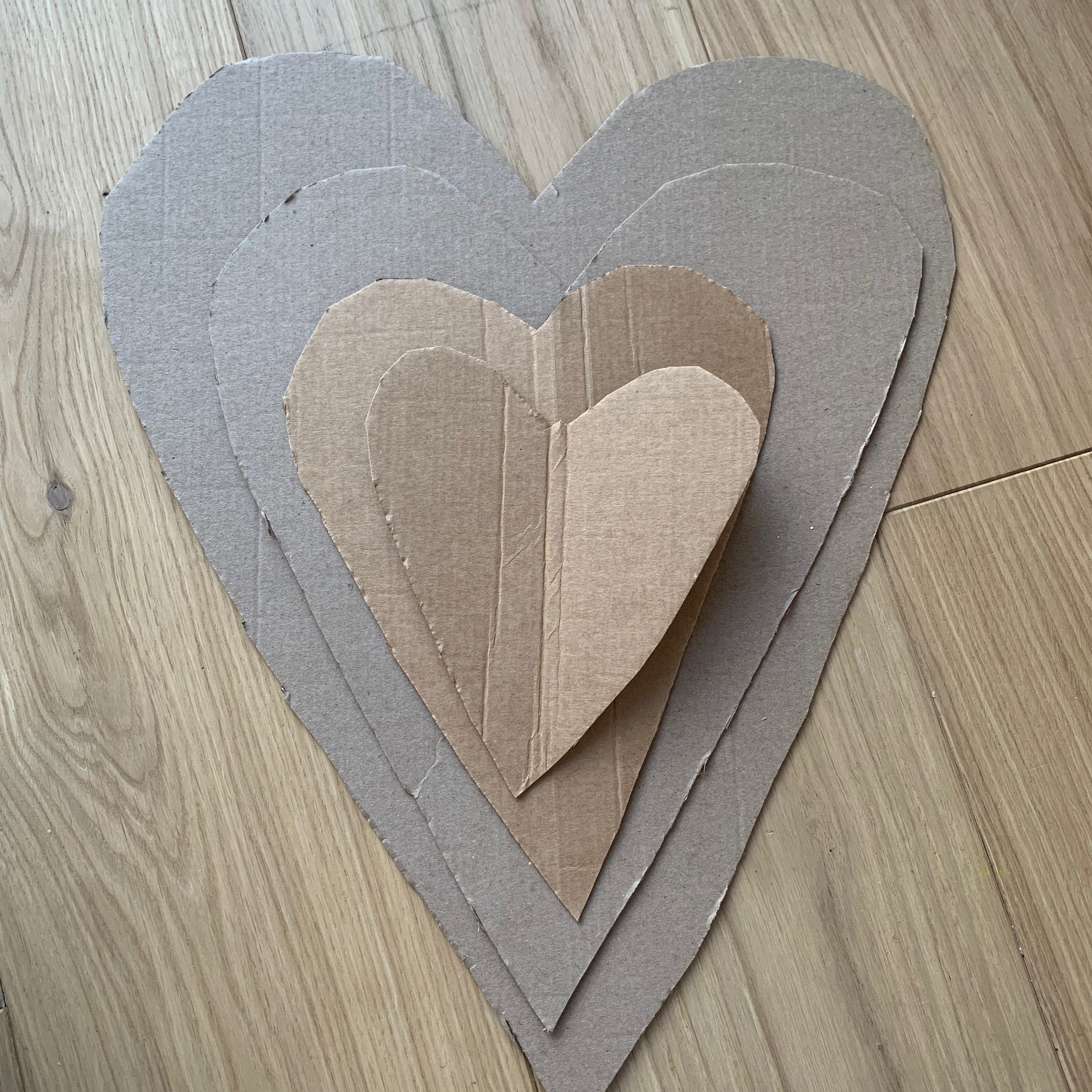 3D Cardboard Heart Craft - Happy Toddler Playtime