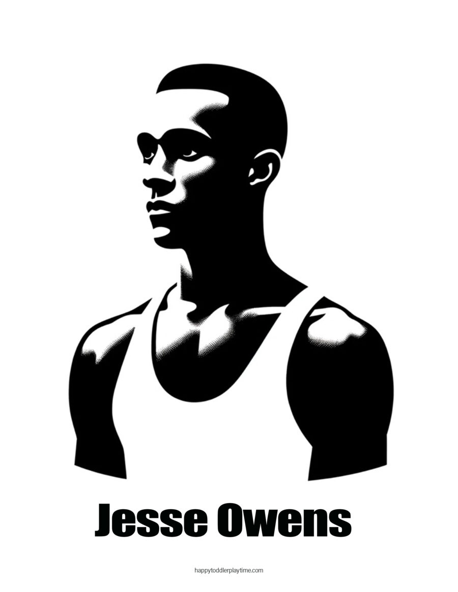 Foil Printed Black History Hero Craft - Happy Toddler Playtime