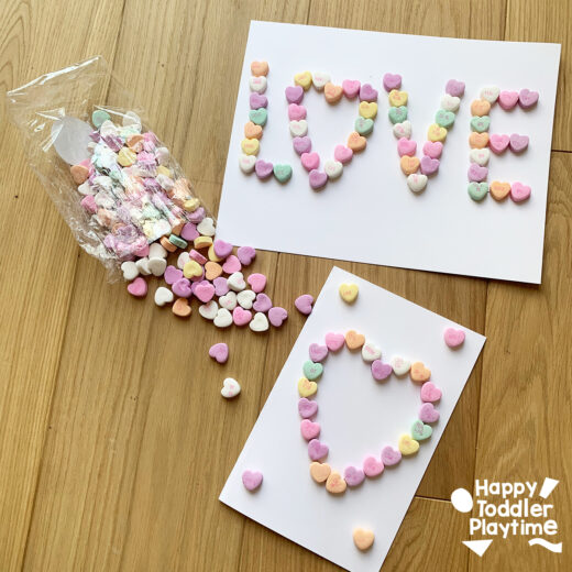 Conversation Candy Heart Craft - Happy Toddler Playtime