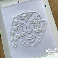Salt Painted African Masks Craft - Happy Toddler Playtime