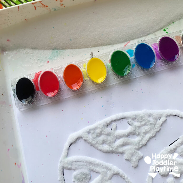 Salt Painted African Masks Craft - Happy Toddler Playtime