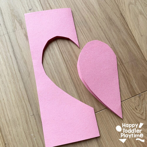 Paper Strip Heart Craft - Happy Toddler Playtime